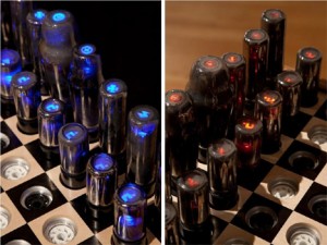 Glowing Endorsement: Retrofuturistic Tesla Chess Set | Gadgets, Science ...