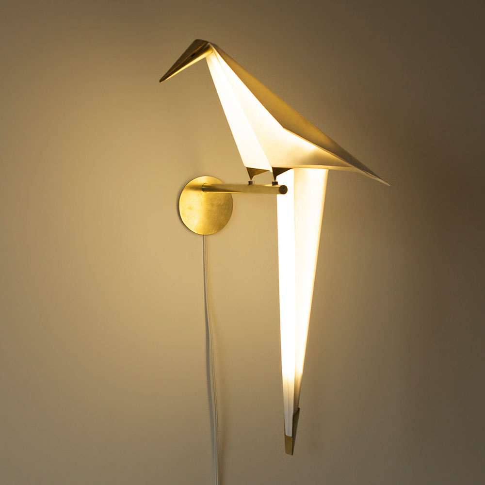 Rocking Lamp: Neat Origami Bird Light Bobs on its Perch | Gadgets ...